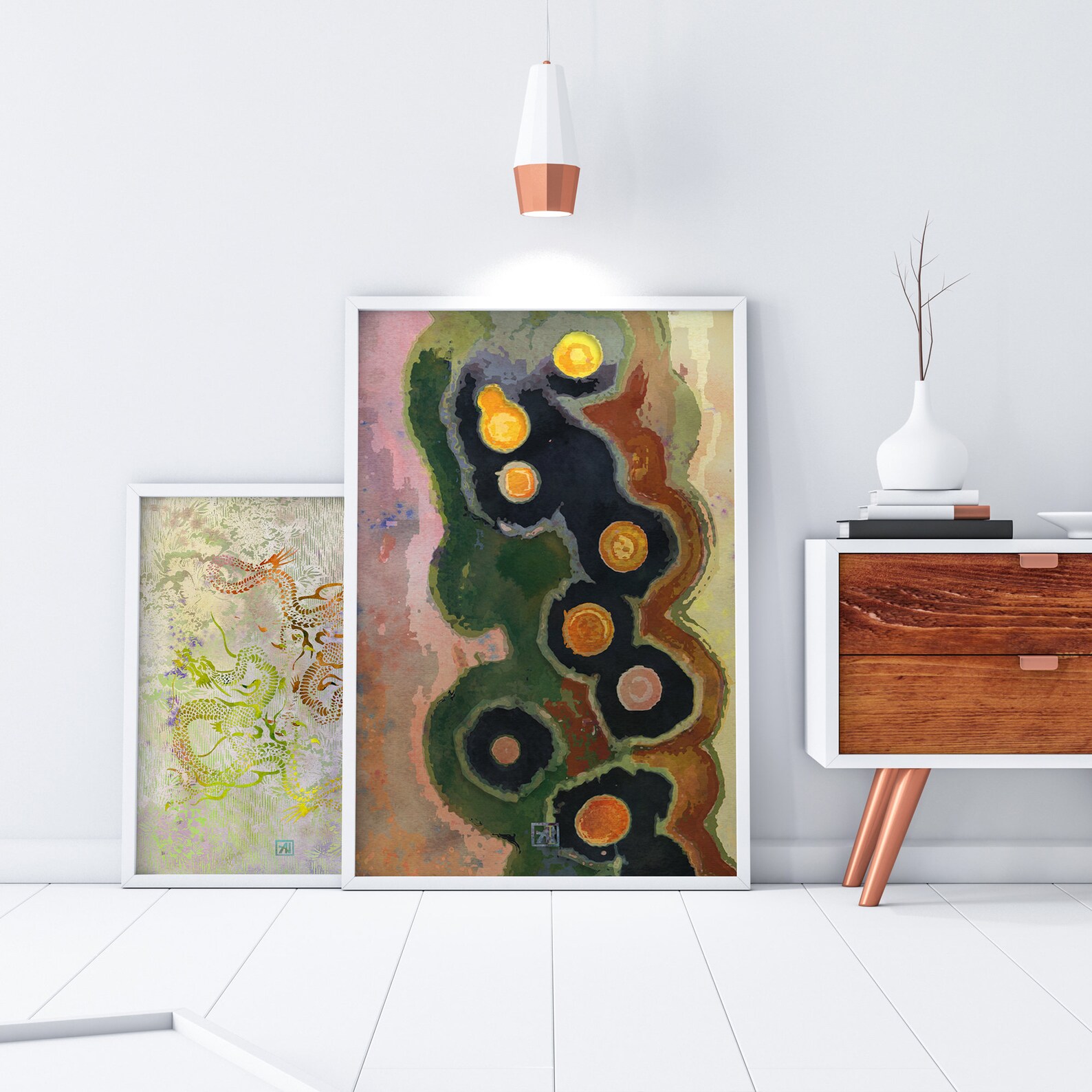 Semi-precious Gemstones Abstract Art Print | Ocean Jasper Stone | Gem ...