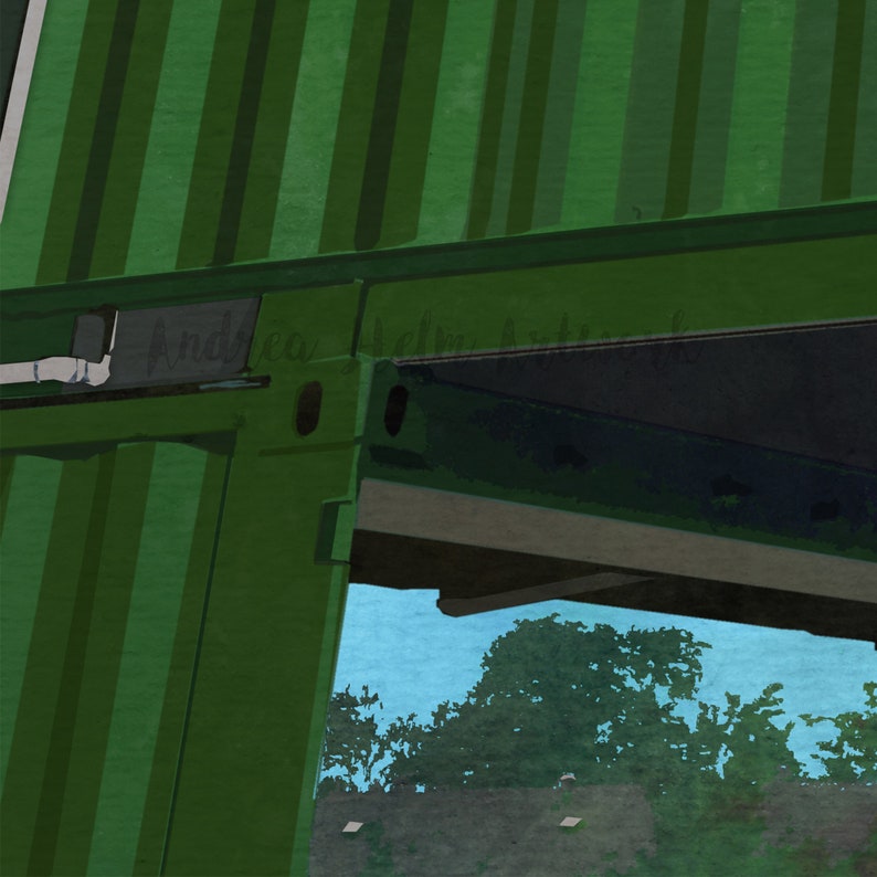 Green Connex Complex Art Print Fort Worth Architecture Art Print Cool ...