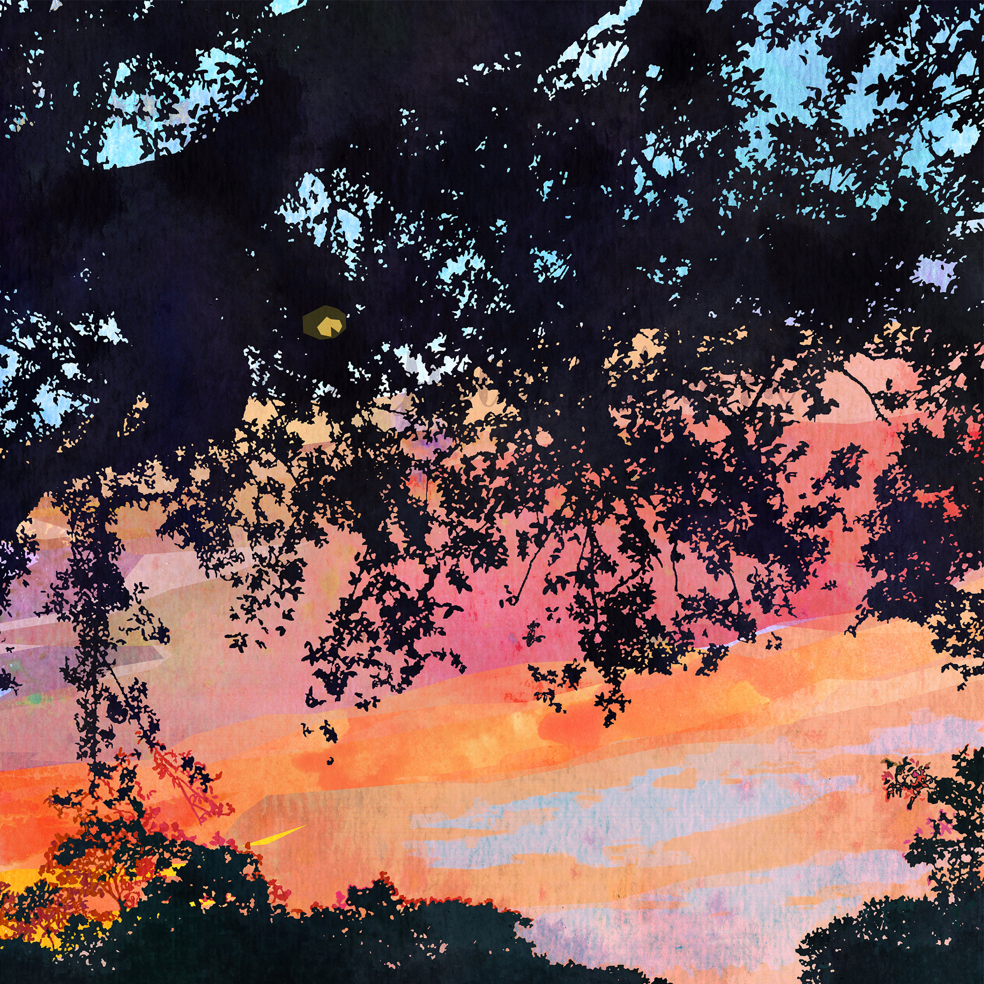 Field of Fireflies - Summer Evening Sunset Art Print | Fireflies at ...