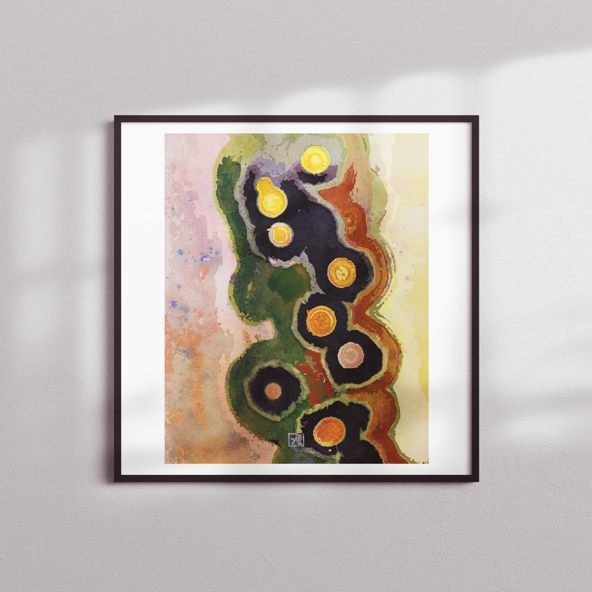 Semi-precious Gemstones Abstract Art Print | Ocean Jasper Stone | Gem ...