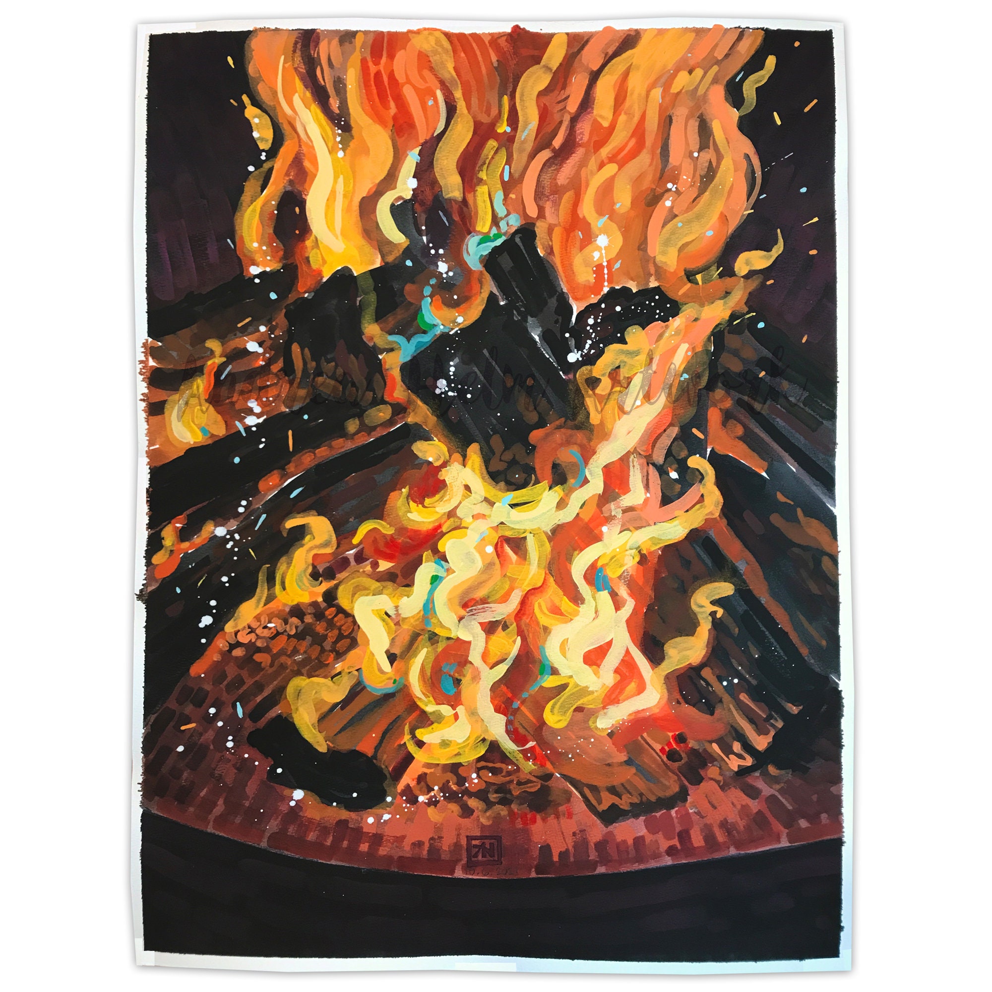 Realistic Fire Painting