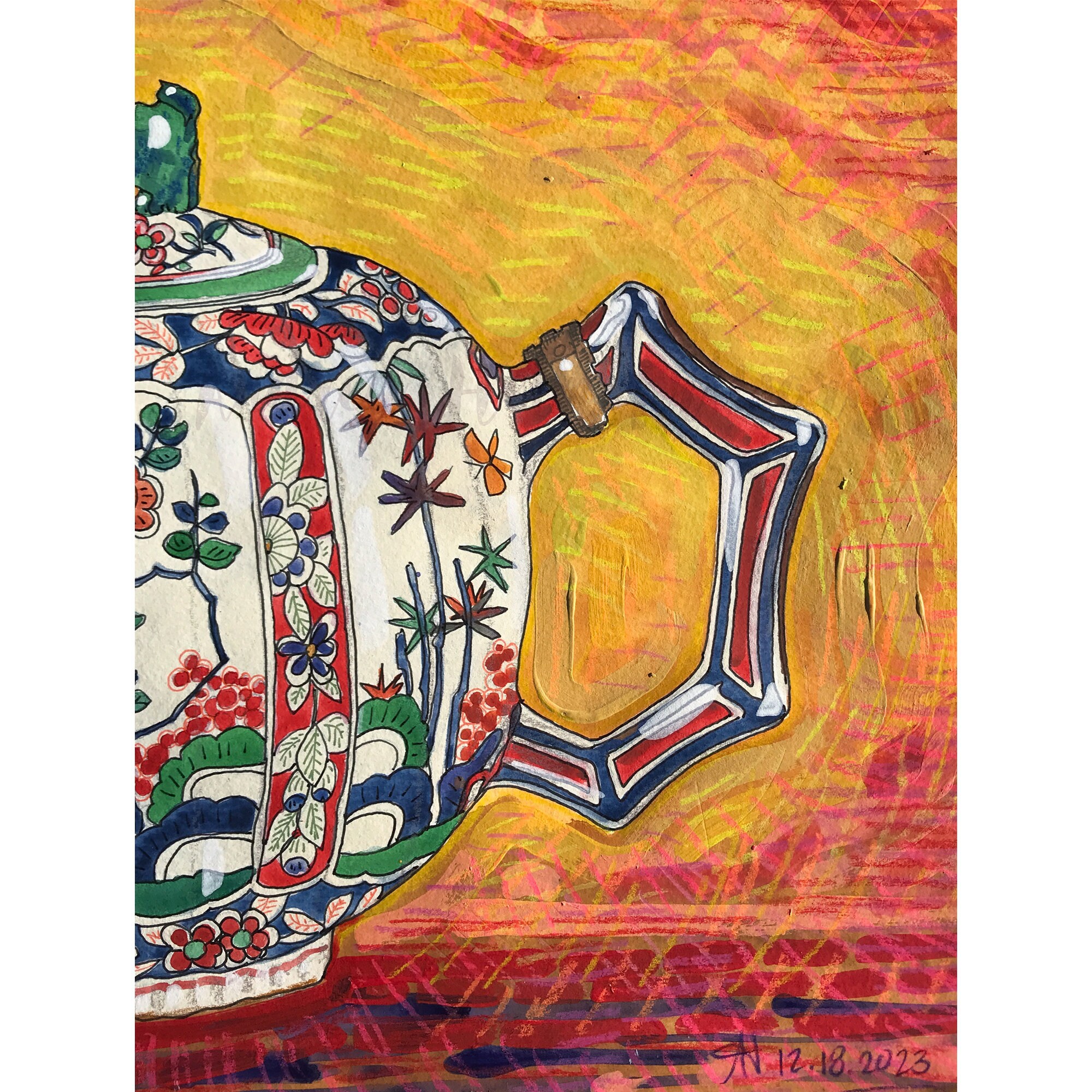 Antique Teapot Painting 24 Delftware Faience Stoneware - Etsy