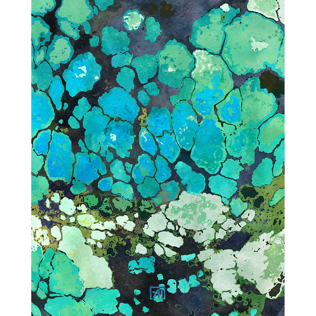 Semi-precious Gemstones Art Print | Blue Natural Turquoise | Natural ...