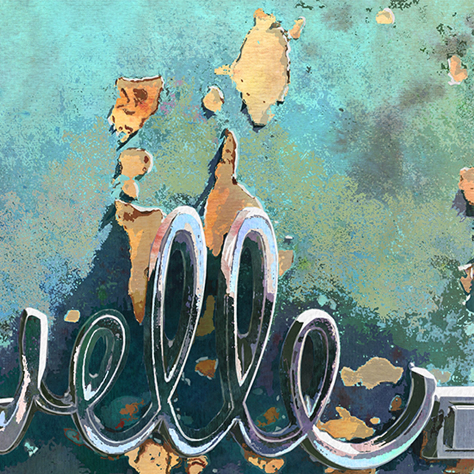 Chevy Chevelle Logo Art Print Rusted Retro Green Patina - Etsy