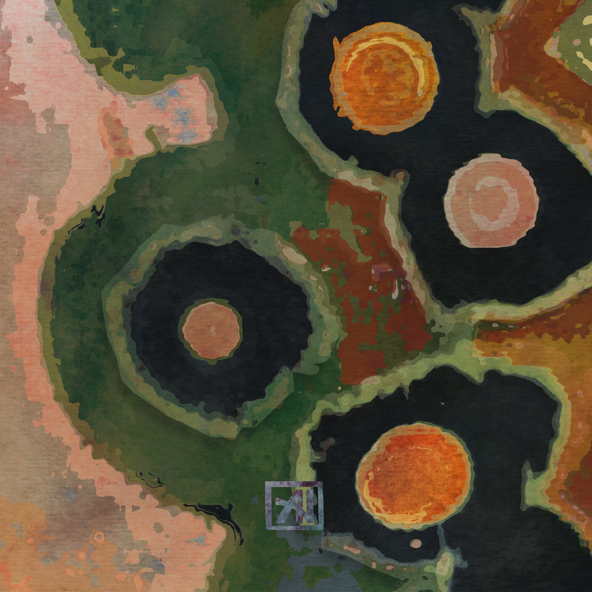 Semi-precious Gemstones Abstract Art Print | Ocean Jasper Stone | Gem ...