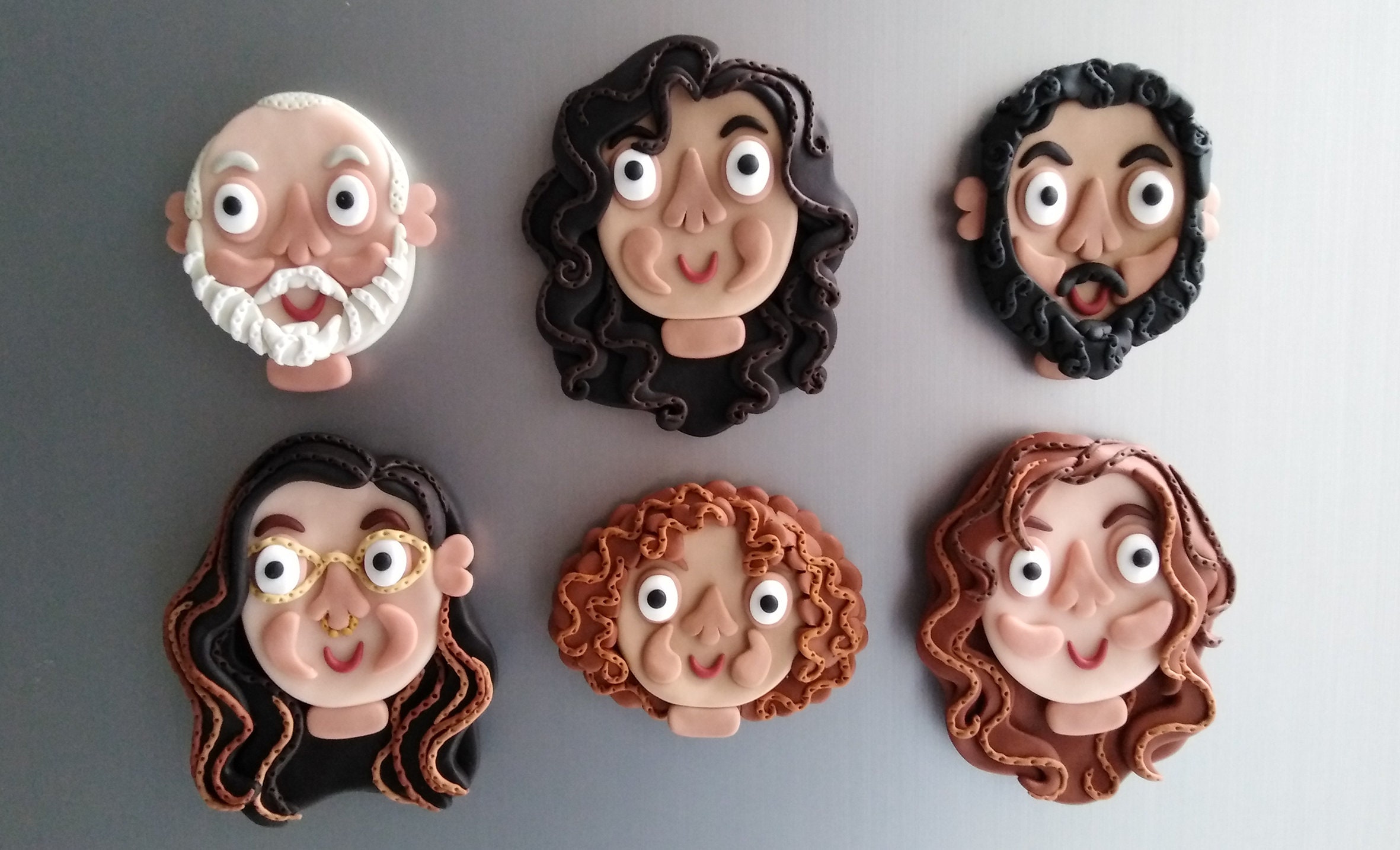 Custom Portrait Magnets Face Magnet Custom Family Portrait | Etsy UK