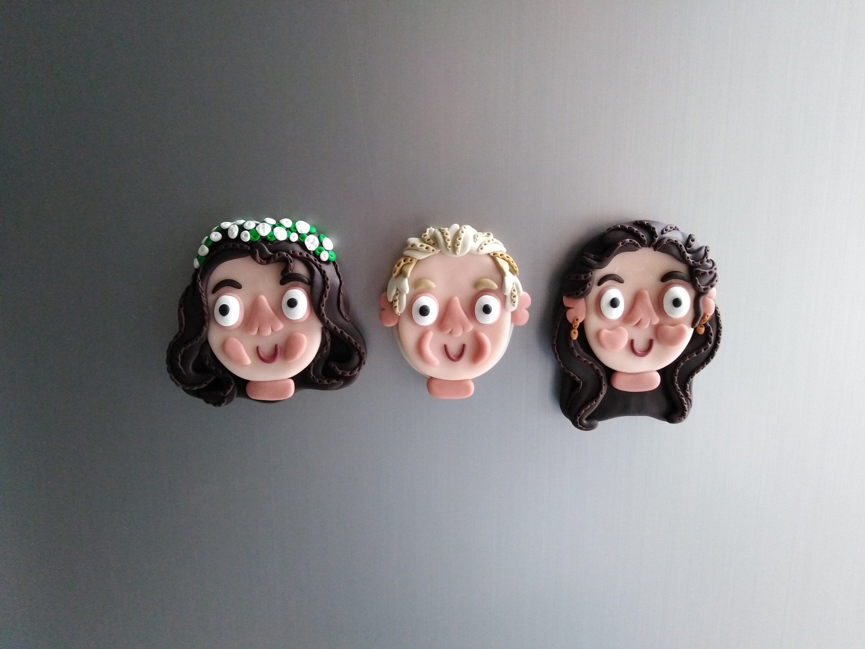 Custom Portrait Magnets Face Magnet Custom Family Portrait - Etsy UK