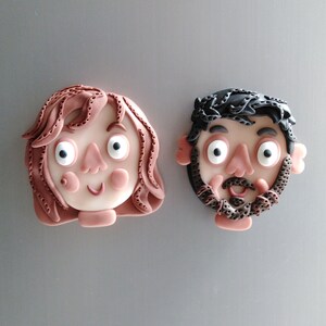 Custom Portrait Magnets Face Magnet Custom Family Portrait - Etsy