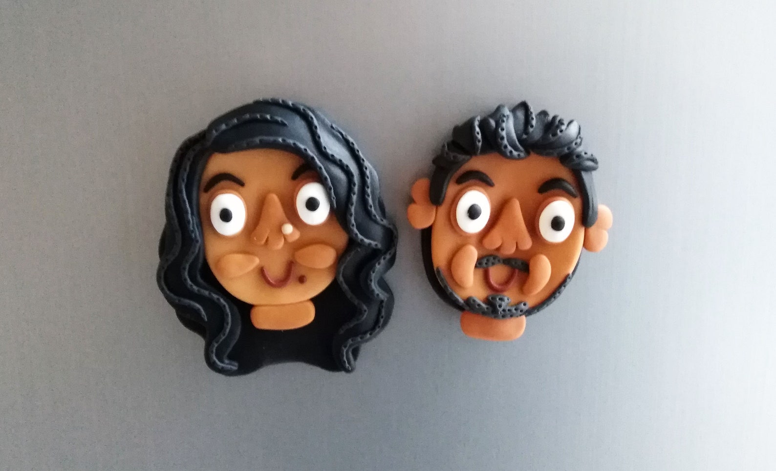 Custom Portrait Magnets Face Magnet Custom Family Portrait | Etsy