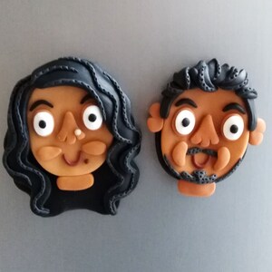 Custom Portrait Magnets Face Magnet Custom Family Portrait - Etsy