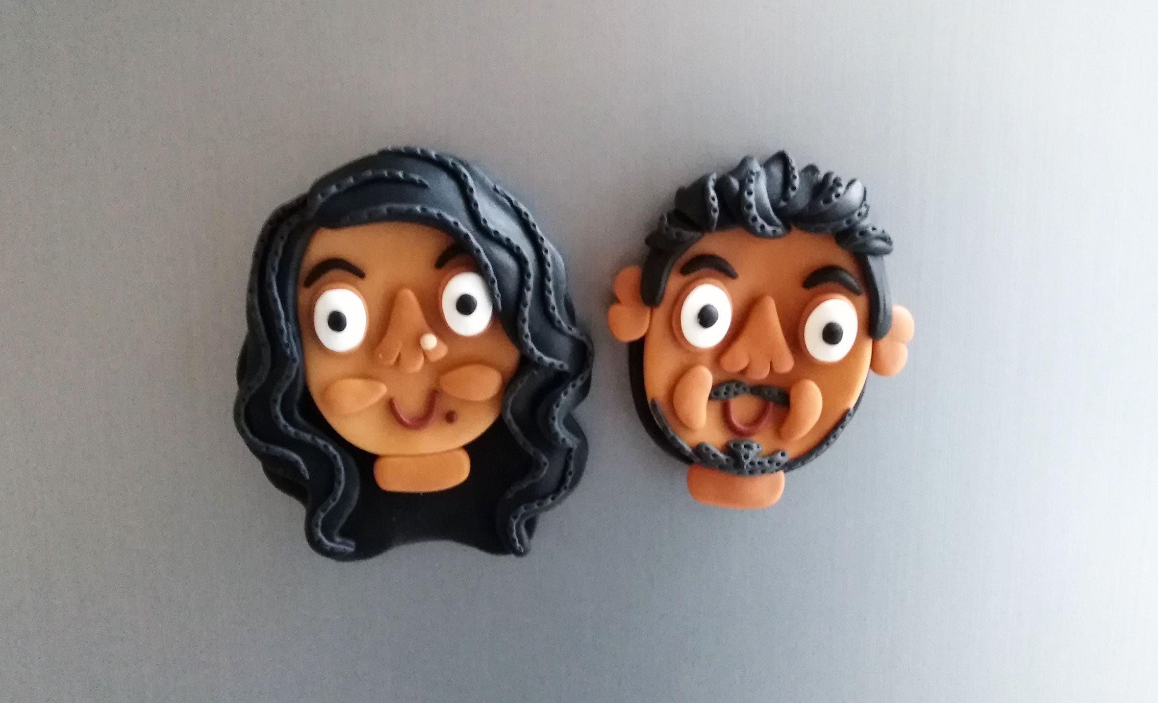 Custom Portrait Magnets Face Magnet Custom Family Portrait - Etsy UK