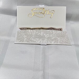 Luxurious Money Envelope - Cash, Check or Gift Card. Embossed White W ...