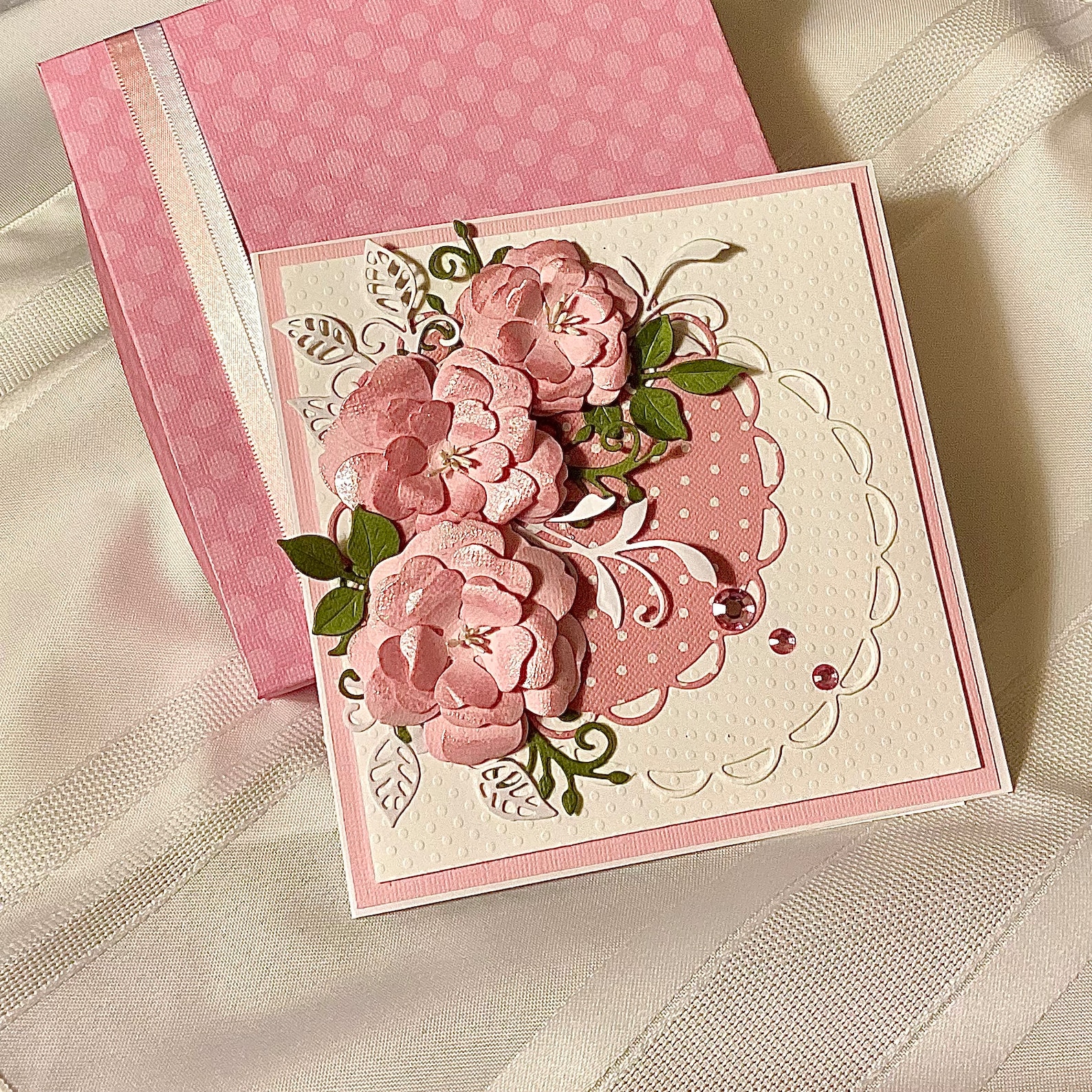 Luxe Boxed 3 D Card All Occasions Card With Gift Box 6 X 6. Pink ...