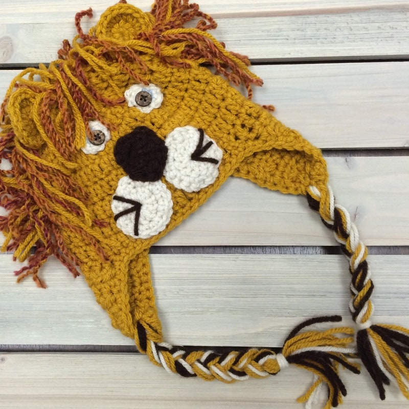 Lion Head Cap - Etsy