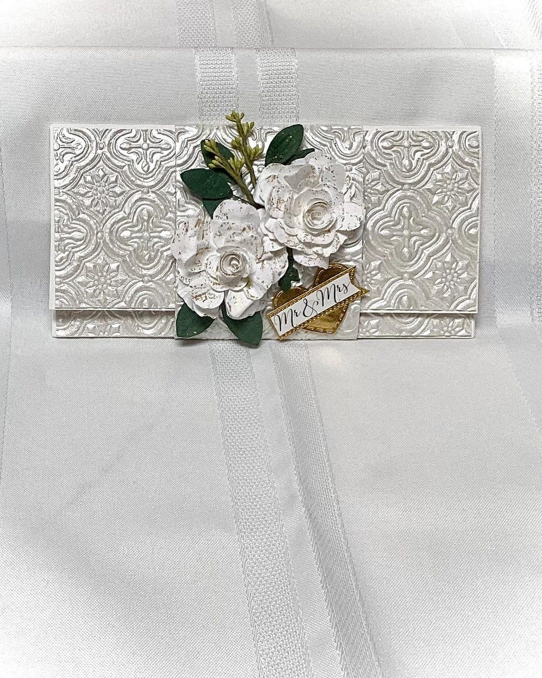 Luxurious Handmade Money Envelope - Cash, Check or Gift Card White/gold ...