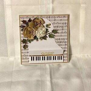 Luxe 3D Card With Gift Box 6”x6”. Grand Piano “happy Birthday to You ...