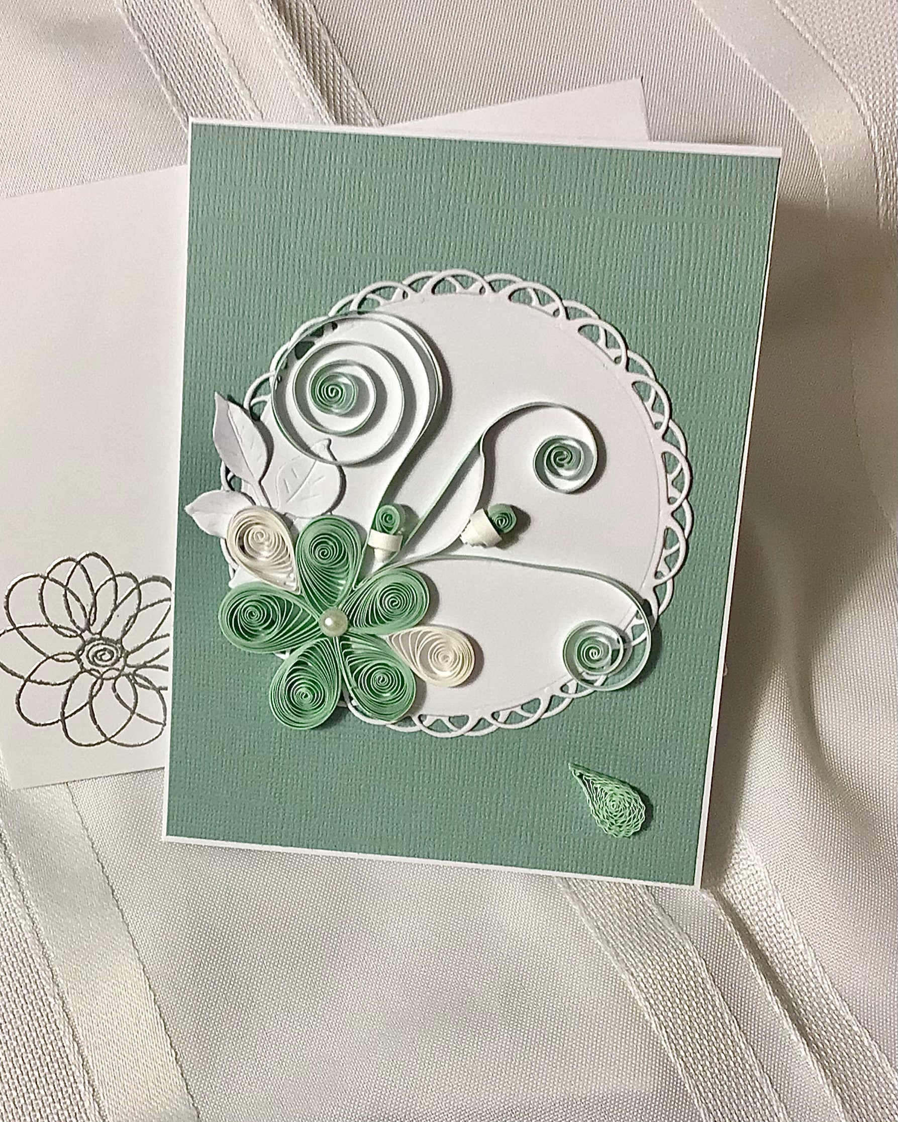Luxury Quilled Handmade All Occasions Greeting Card. Green - Etsy