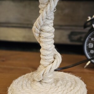 Rustic Rope Table Lamp Ship Cutty Sark Decoupaged Night Light Gift ...