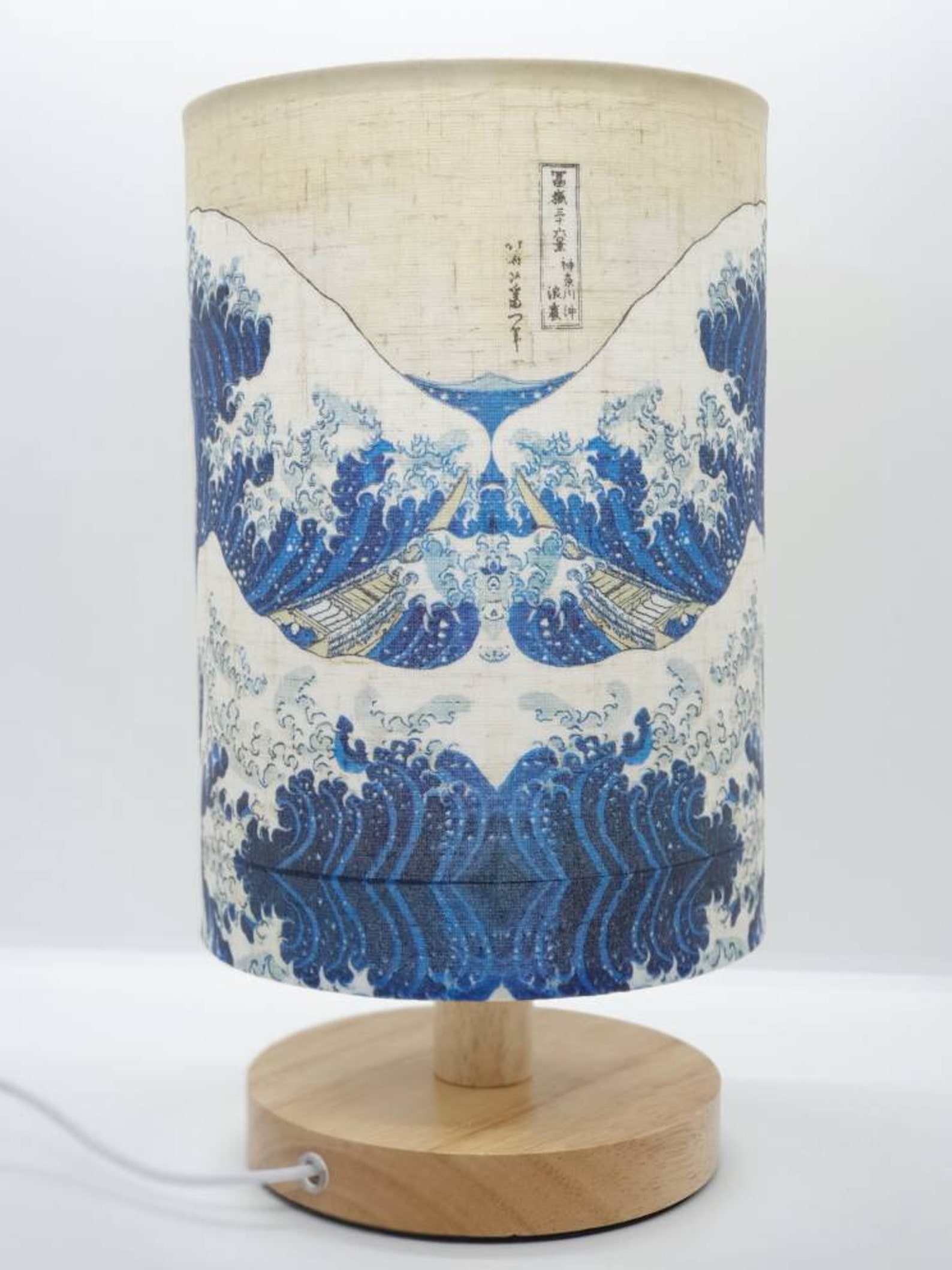 Hokusai Wave Table Lamp: Japanese Art Decoupage USB Night Light - Etsy
