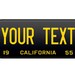 1955 California Old Vintage Retro US USA License Plate Custom Number ...