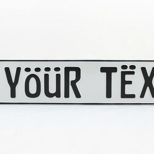 German Germany Original Euro European License Plate Custom Number Plate ...