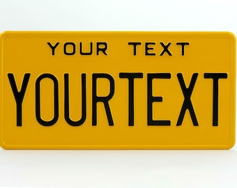 US USA License Plate Customizable Number Plate Embossed Custom ...