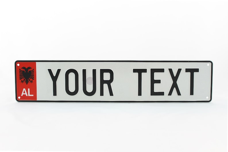 Albania AL Euro European License Plate Custom Number Plate - Etsy