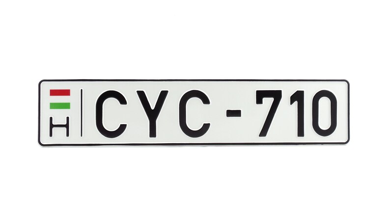 Hungary Hungarian Euro European License Plate Custom Number Plate ...