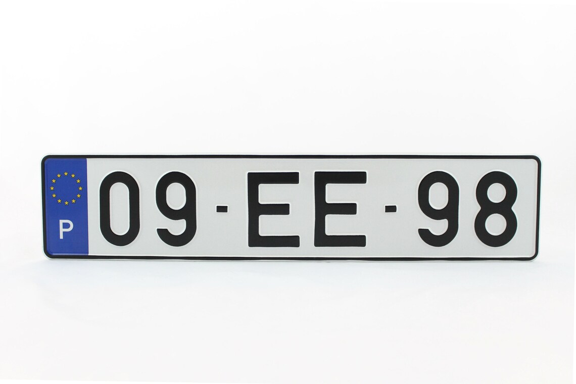 Portugal P Euro European License Plate Custom Number Plate - Etsy