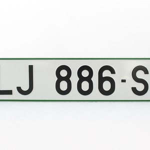 Slovenia SLO Euro European License Plate Custom Number Plate Embossed ...