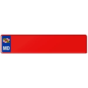 Maryland MD Euro European License Plate Custom Number Plate Embossed ...