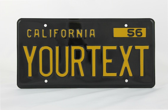 CA California 56 US USA License Plate Custom Number Plate | Etsy