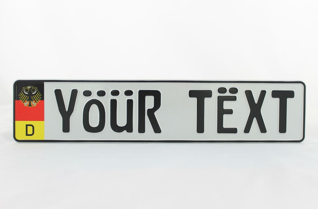 German Germany Flag Eagle Euro European License Plate Custom Number ...