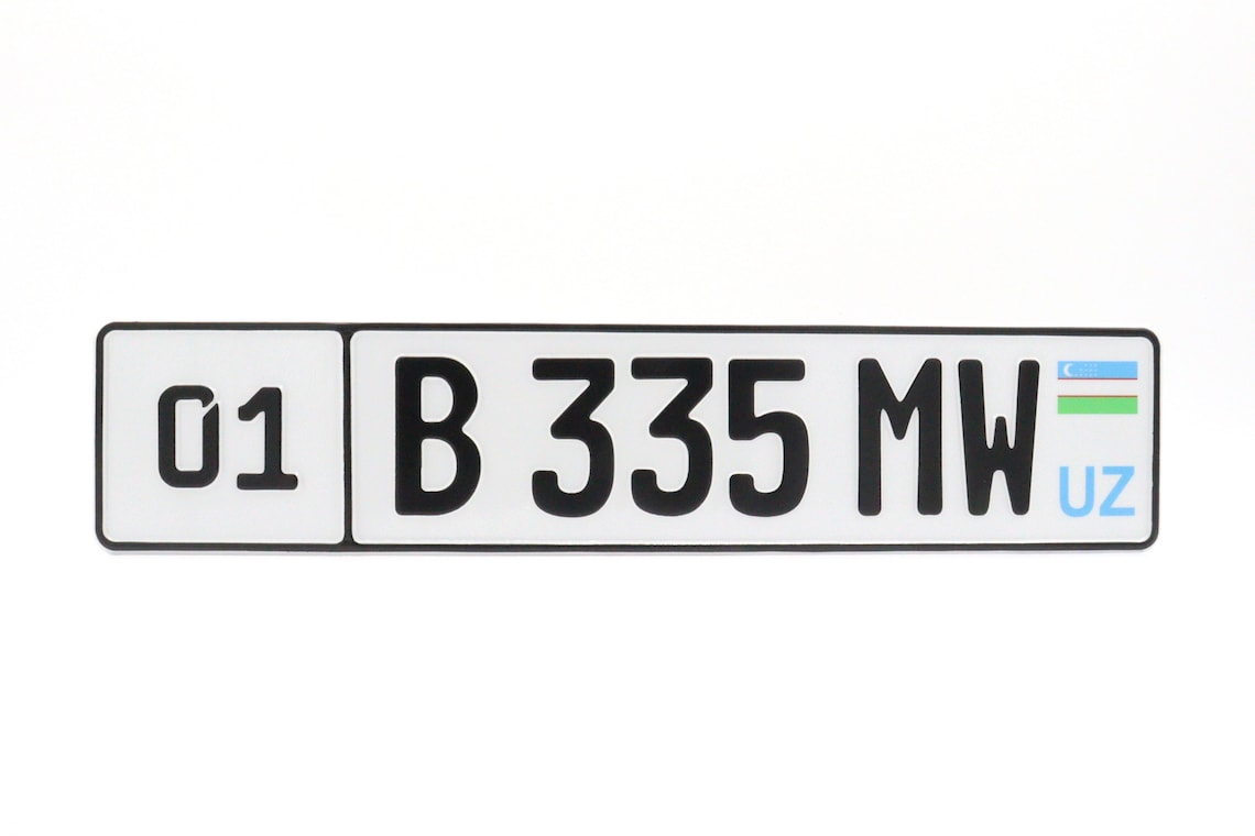 Uzbekistan Euro European License Plate Custom Number Plate - Etsy