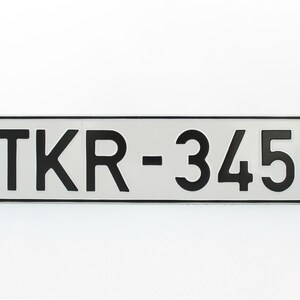 Greece GR Euro European License Plate Custom Number Plate Embossed ...