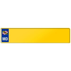 Maryland MD Euro European License Plate Custom Number Plate Embossed ...