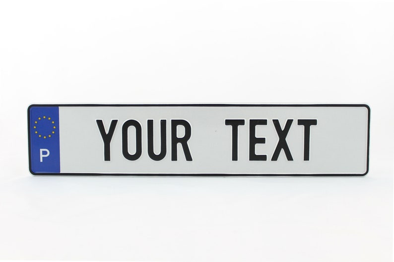 Portugal P Euro European License Plate Custom Number Plate | Etsy