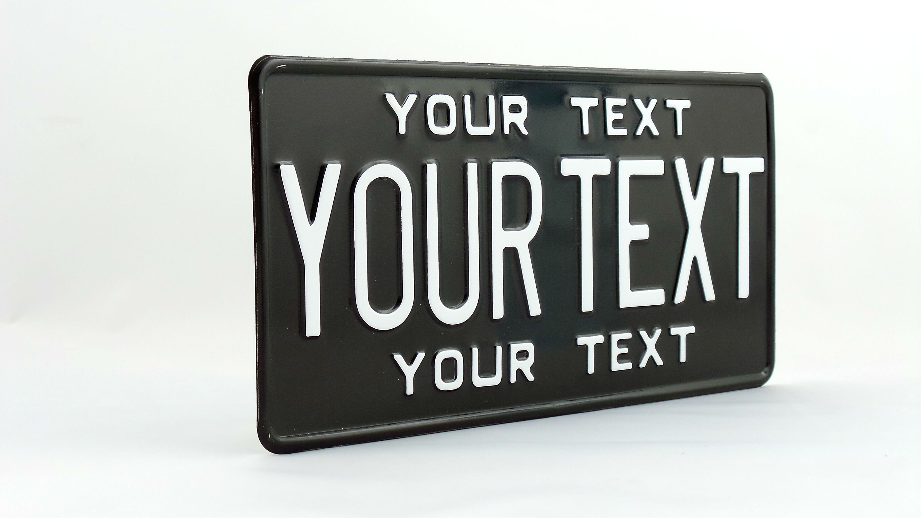 US USA License Plate Customizable Number Plate Embossed Custom ...