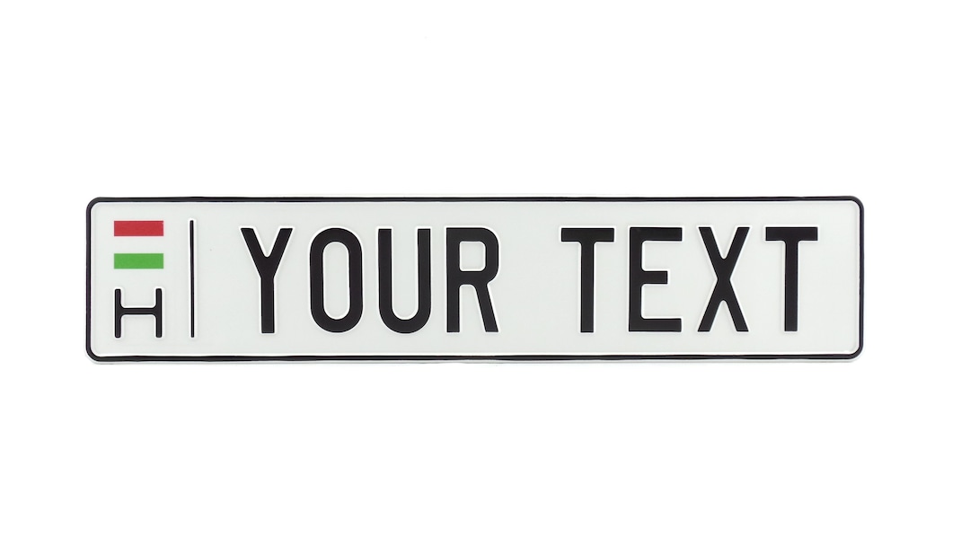 Hungary Hungarian Euro European License Plate Custom Number Plate ...