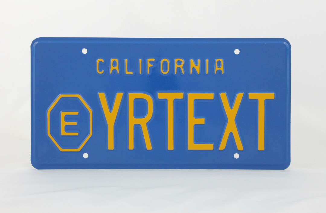 CA California Exempt Octagon US USA License Plate Custom Number Plate ...