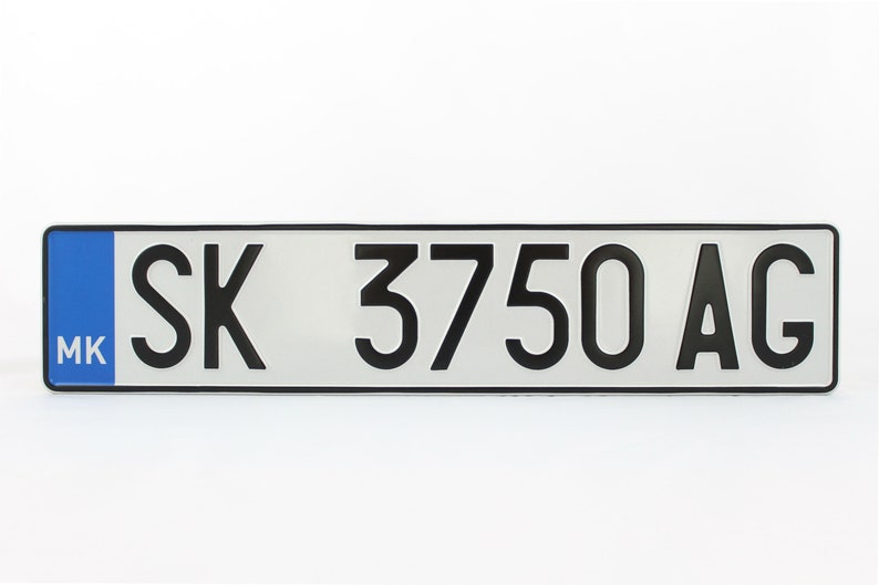 Macedonia MK Euro European License Plate Custom Number Plate - Etsy