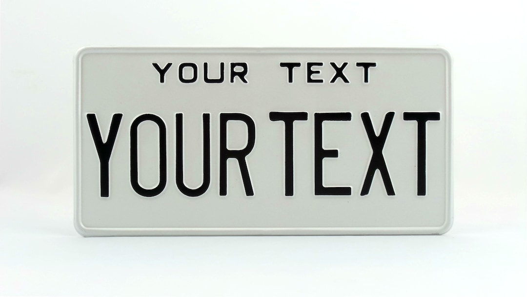 US USA License Plate Customizable Number Plate Embossed Custom ...