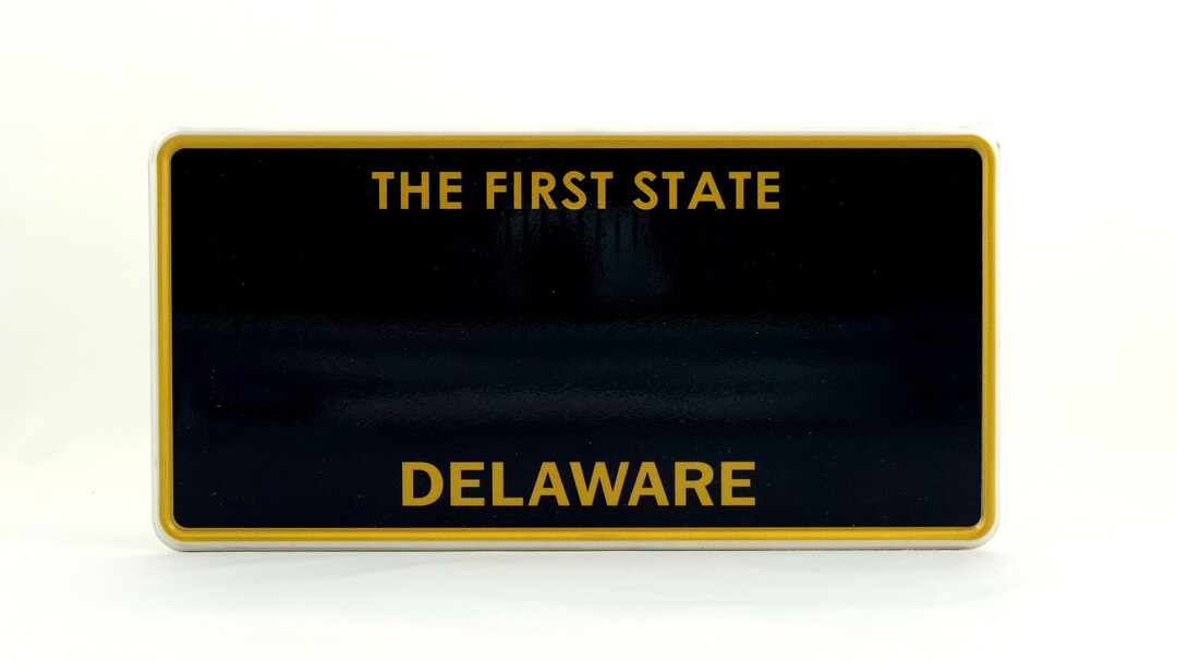 Delaware State US USA License Plate Custom Number Plate Embossed ...