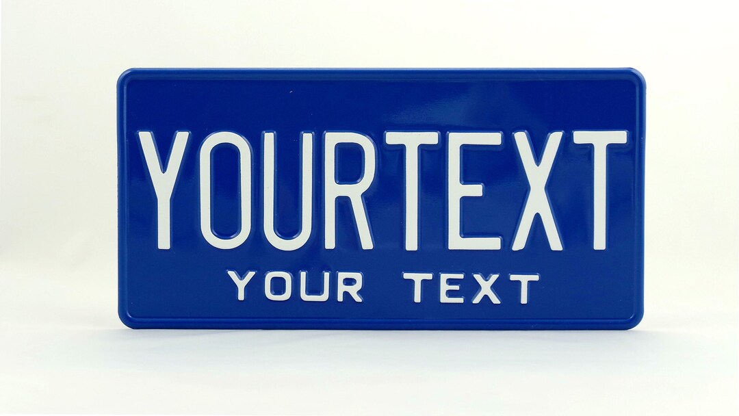 US USA License Plate Customizable Number Plate Embossed Custom ...