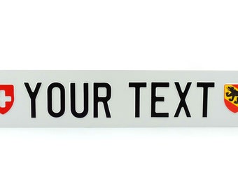 Neuchâtel Swiss Switzerland Original Euro European License Plate Custom ...