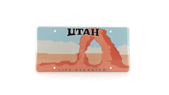Utah State US USA License Plate Custom Number Plate Embossed | Etsy