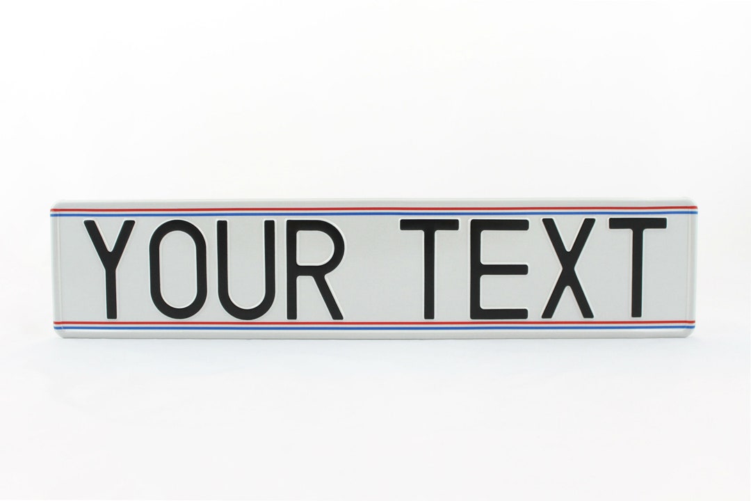 Croatia HR Euro European License Plate Custom Number Plate Embossed ...