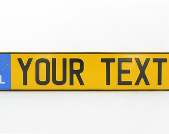 German Germany Euro European License Plate Custom Number Plate Embossed ...