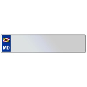 Maryland MD Euro European License Plate Custom Number Plate Embossed ...