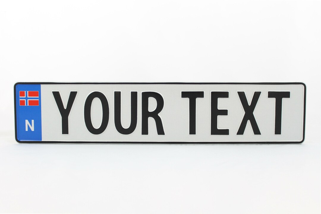 Norway N Euro European License Plate Custom Number Plate Embossed ...